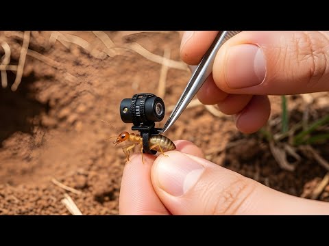 We Mounted a Micro Camera on a Termite – Inside a Real Colony