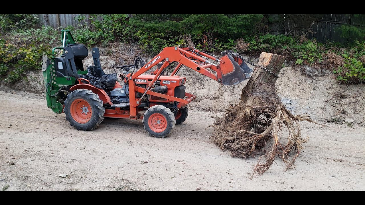 Pulling down a tree - YouTube