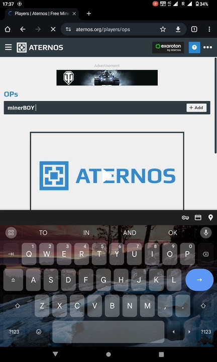 how to get op in your aternos server - YouTube