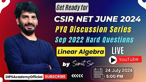 CSIR NET Maths - Important Topics and Question Discussion Series - YouTube