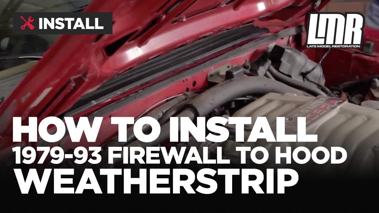 Mustang Weatherstrip Install: Firewall to Hood Seal - (Fox Body) - YouTube