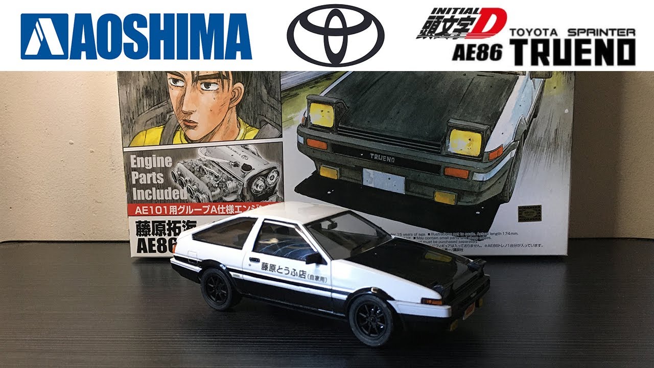 FULL BUILD – Aoshima Toyota AE86 Inisial D Skala 1/24 - YouTube