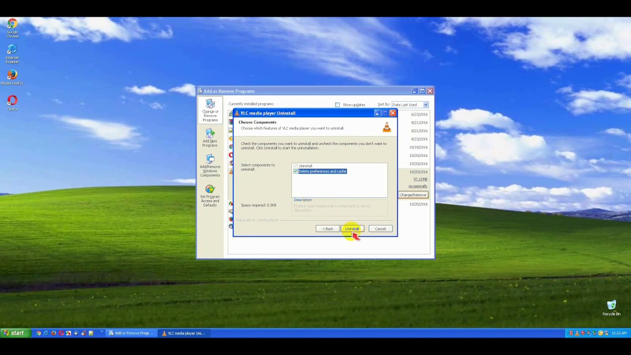 How to Uninstall Programs in Windows XP - YouTube