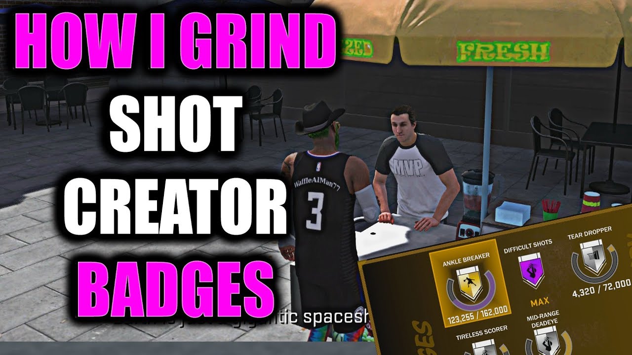 BEST WAY TO GRIND SHOT CREATOR BADGES!? GET FREE THROW RATING UP QUICK ...