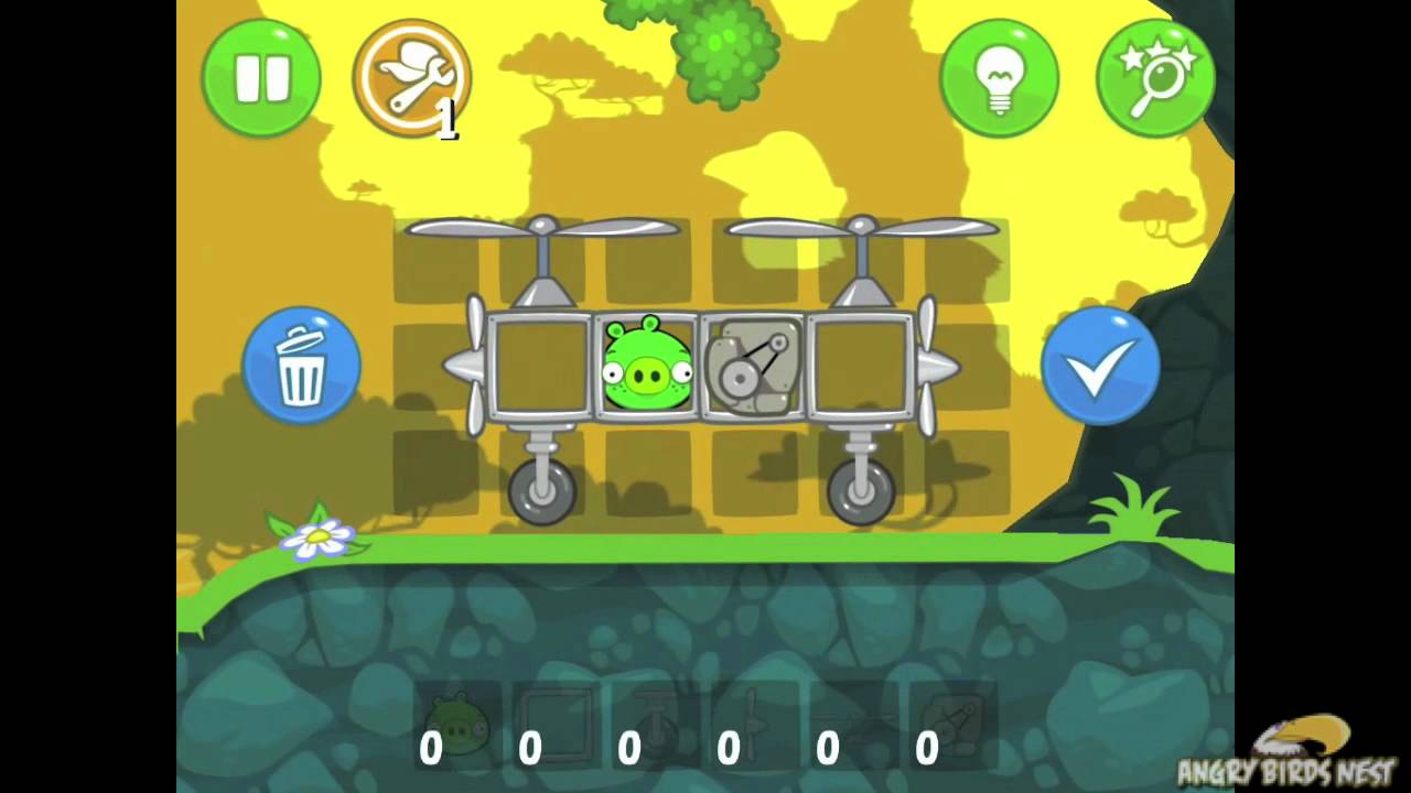 Bad Piggies When Pigs Fly 3-28 Walkthrough 3 Star - YouTube