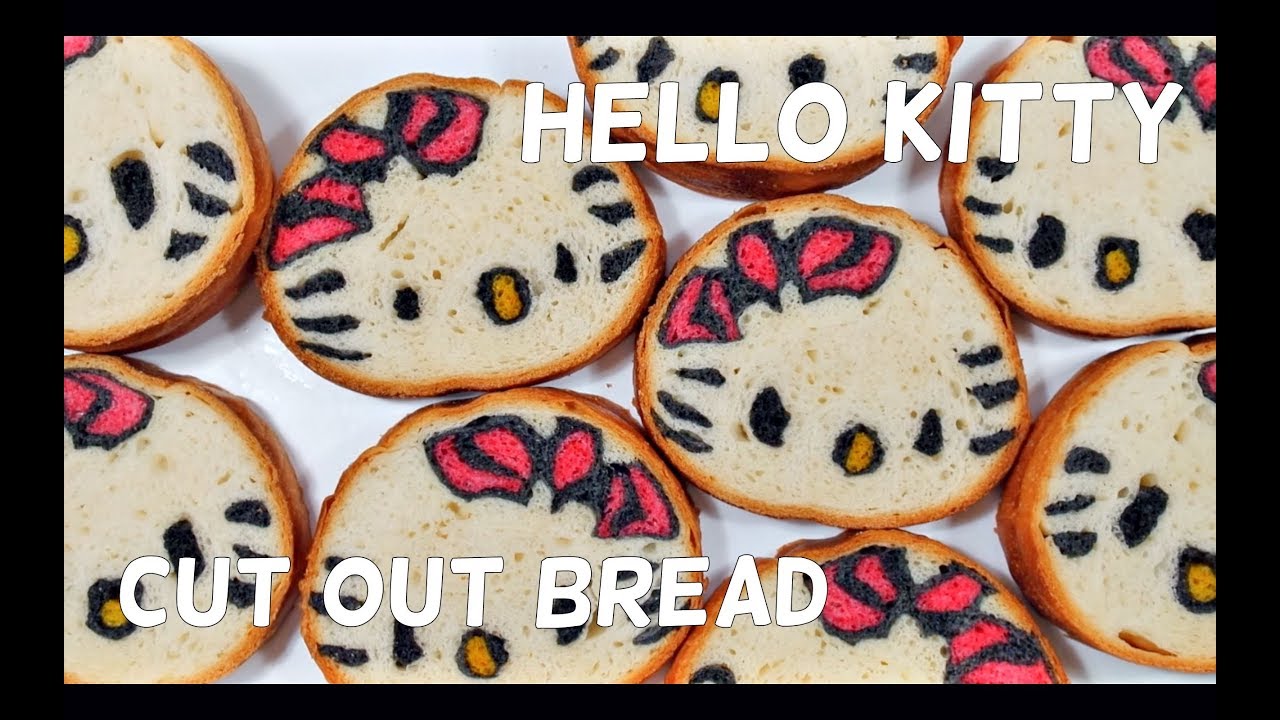 Hello Kitty Surprise Cut-out Wheel Bread | Fruity Kitchen - YouTube