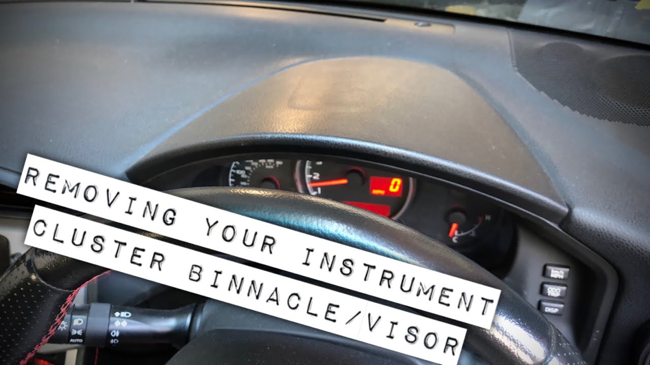 Subaru BRZ FRS GT86 Removing the instrument cluster binnacle visor ...