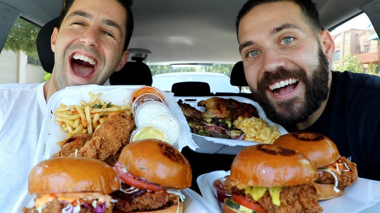 SOUTHERN COMFORT DEEP FRIED CHICKEN MUKBANG with JOSH PECK!! - YouTube