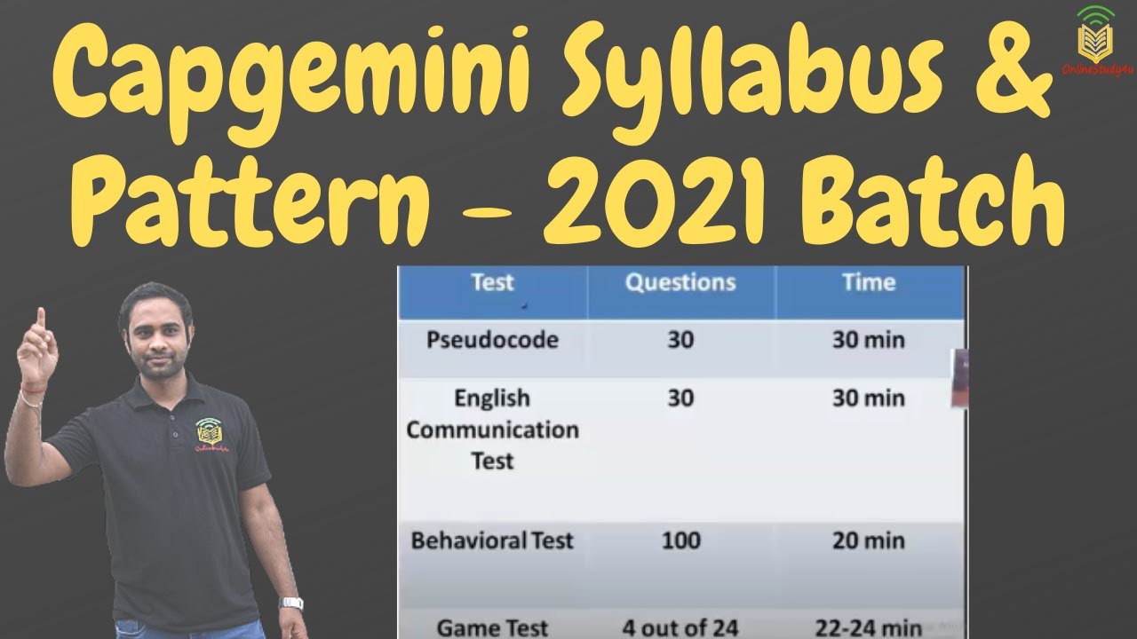 Capgemini updated Syllabus and pattern 2021 | Capgemini 2021 - YouTube