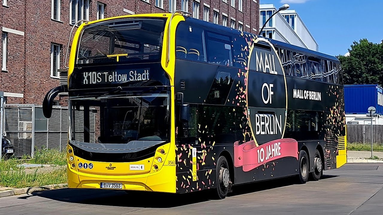 BVG: 3563 ,,Mall of Berlin" auf X10 nach S Teltow Stadt - YouTube