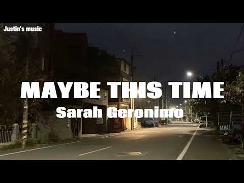 Sarah Geronimo - Maybe This Time (lyrics video) - YouTube