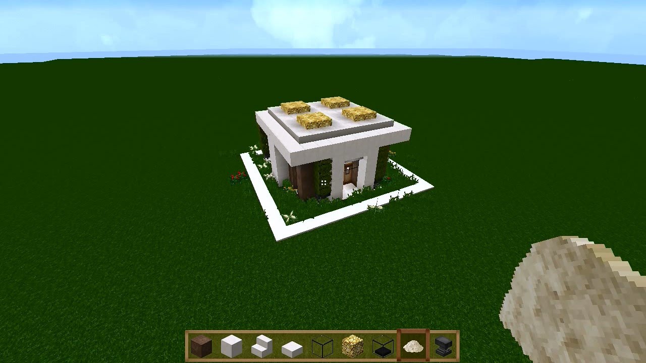 Minecraft 14x14 modern plot house. - YouTube