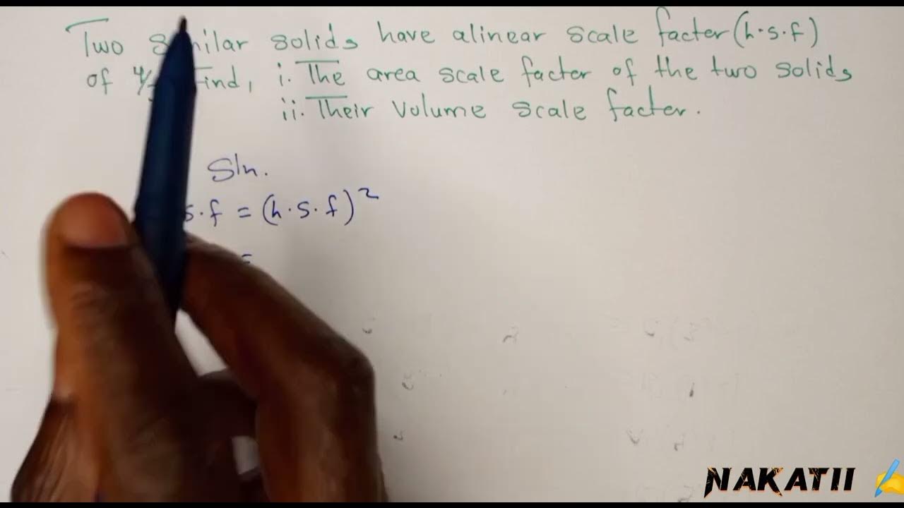 Relationship between linear, area and volume scale factor (AA e116 ...