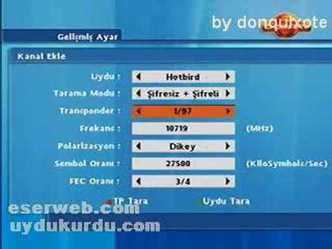 D Smart Yeni Uydu ve Kanal Ekleme (by donquixote)