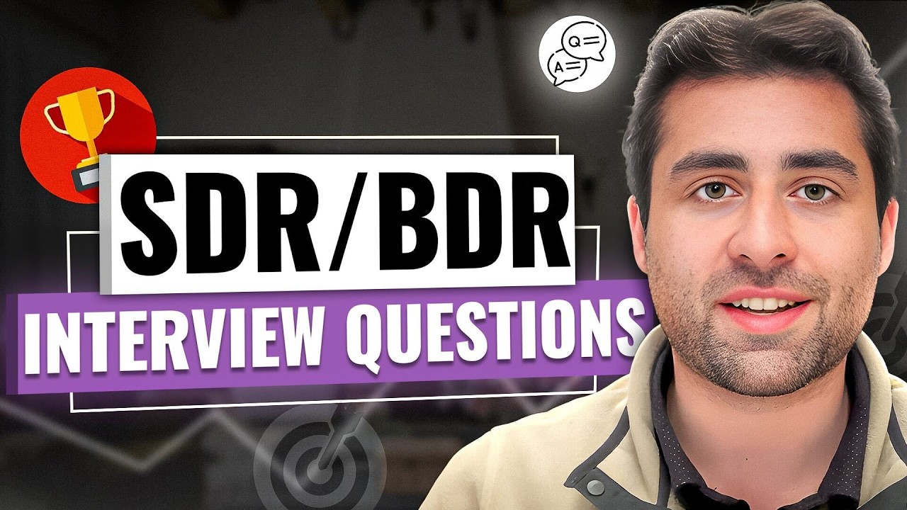 Top 15 SDR Interview Questions (Full Breakdown + Real Answers) - YouTube