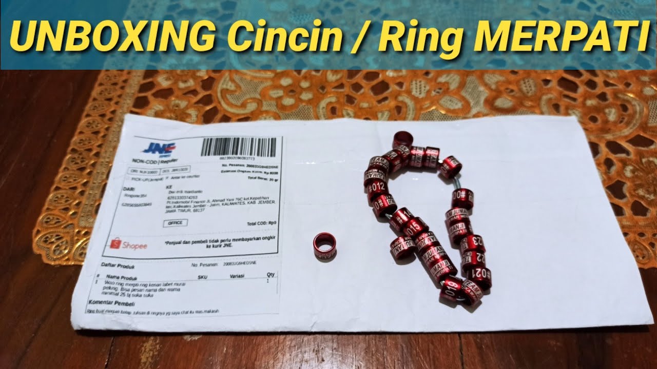 UNBOXING RING / CINCIN MERPATI - YouTube