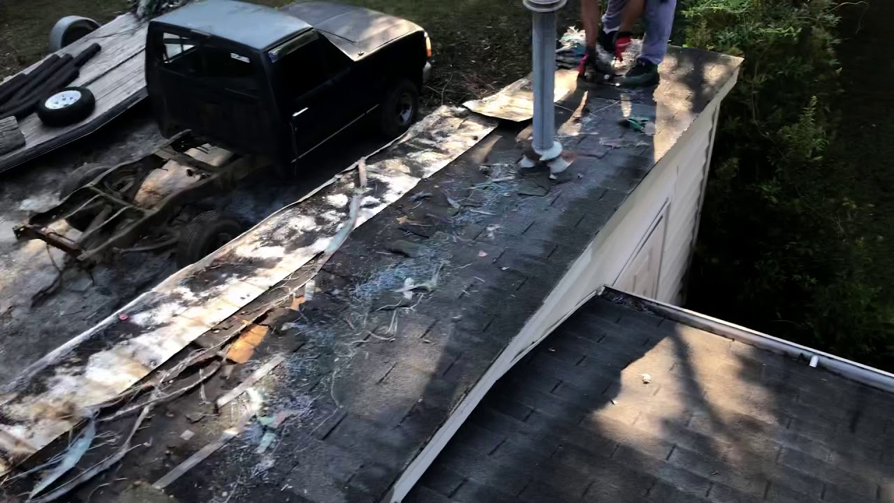How we repair a fire damaged roof-part 1 - YouTube