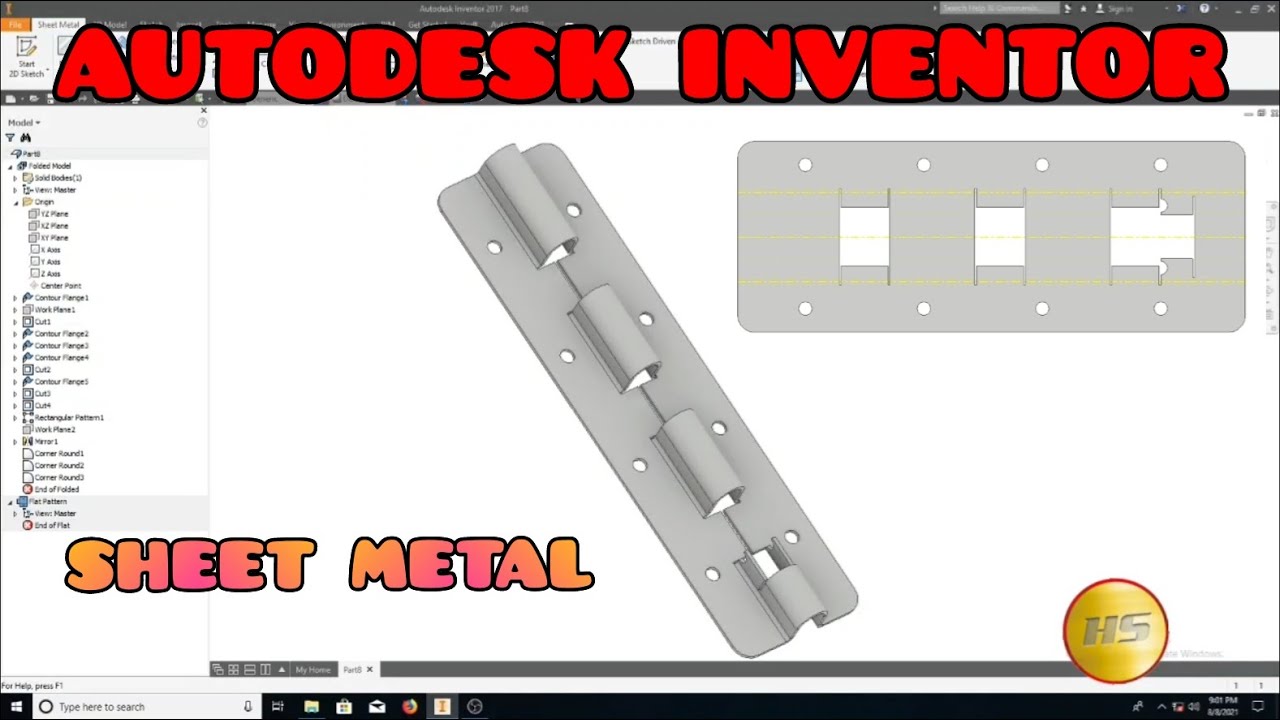 AUTODESK INVENTOR - SHEET METAL - YouTube