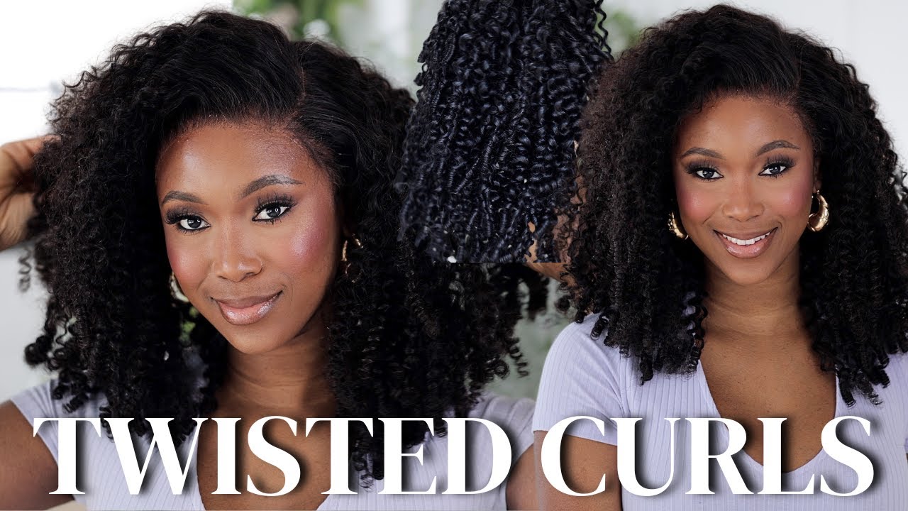 Get The Perfect Natural Look With Twisted Curls And Curly Edges! - YouTube