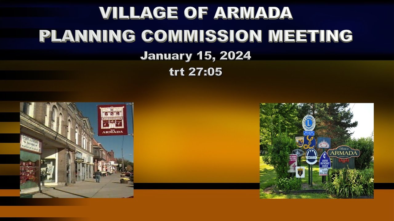 VILLAGE OF ARMADA PLANNING COMMISSION MEETING (01-15-2024) - YouTube