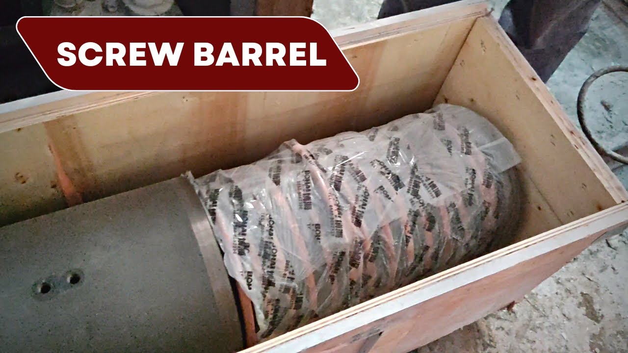 NEW CONICAL TWIN SCREW BARREL INSTALLATION - YouTube