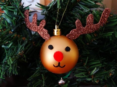 Christmas Craft – Character Christmas Baubles-Reindeer.Rudolf the red ...