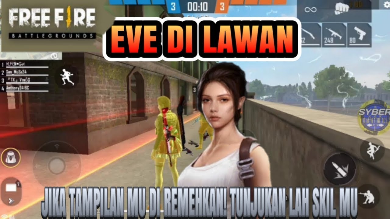 CHALLENGE!MAEN FREE FIRE PAKE EVE DI MODE CS!..APA BISA MENANG?? - YouTube
