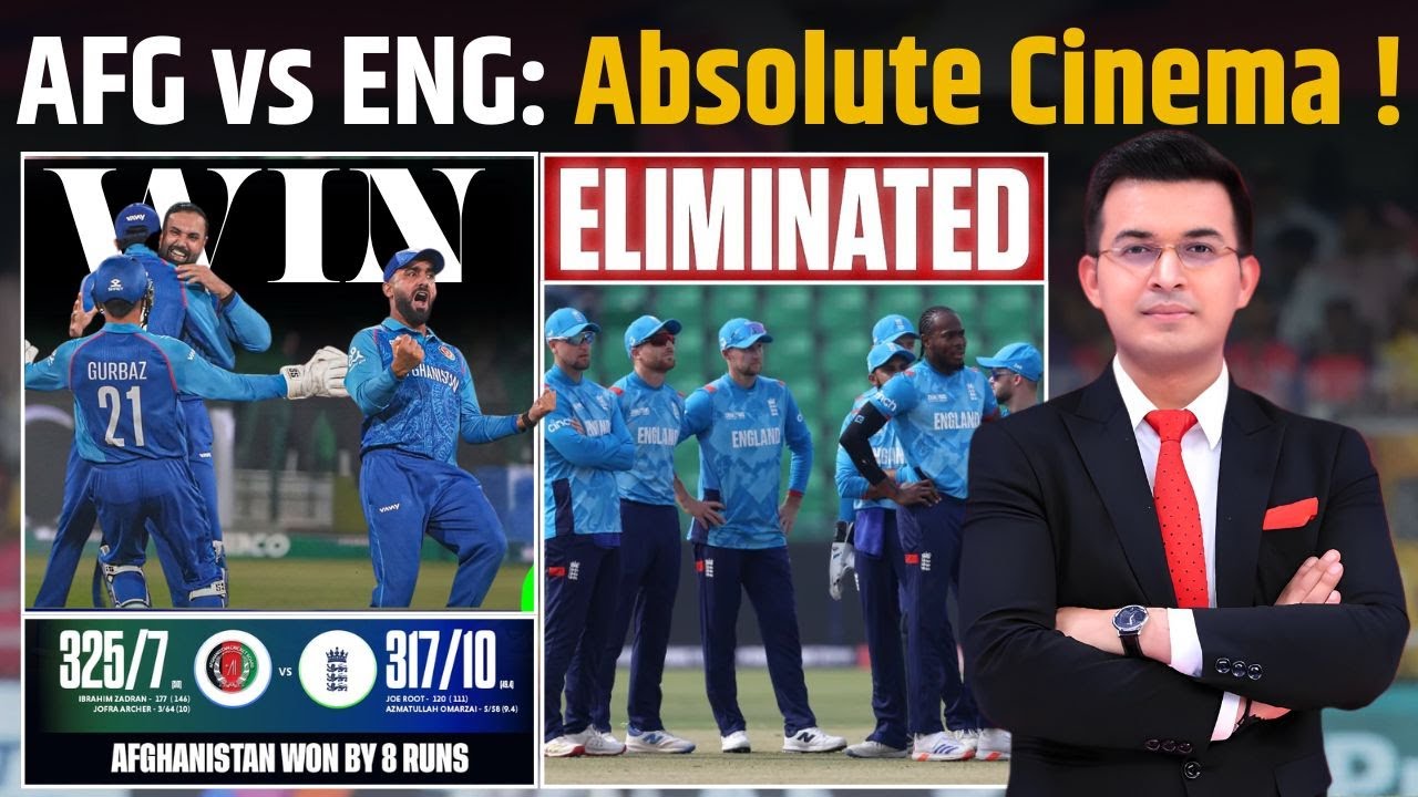 AFG vs ENG: Afghanistan wins their 1st ever match in CT History & knock ...