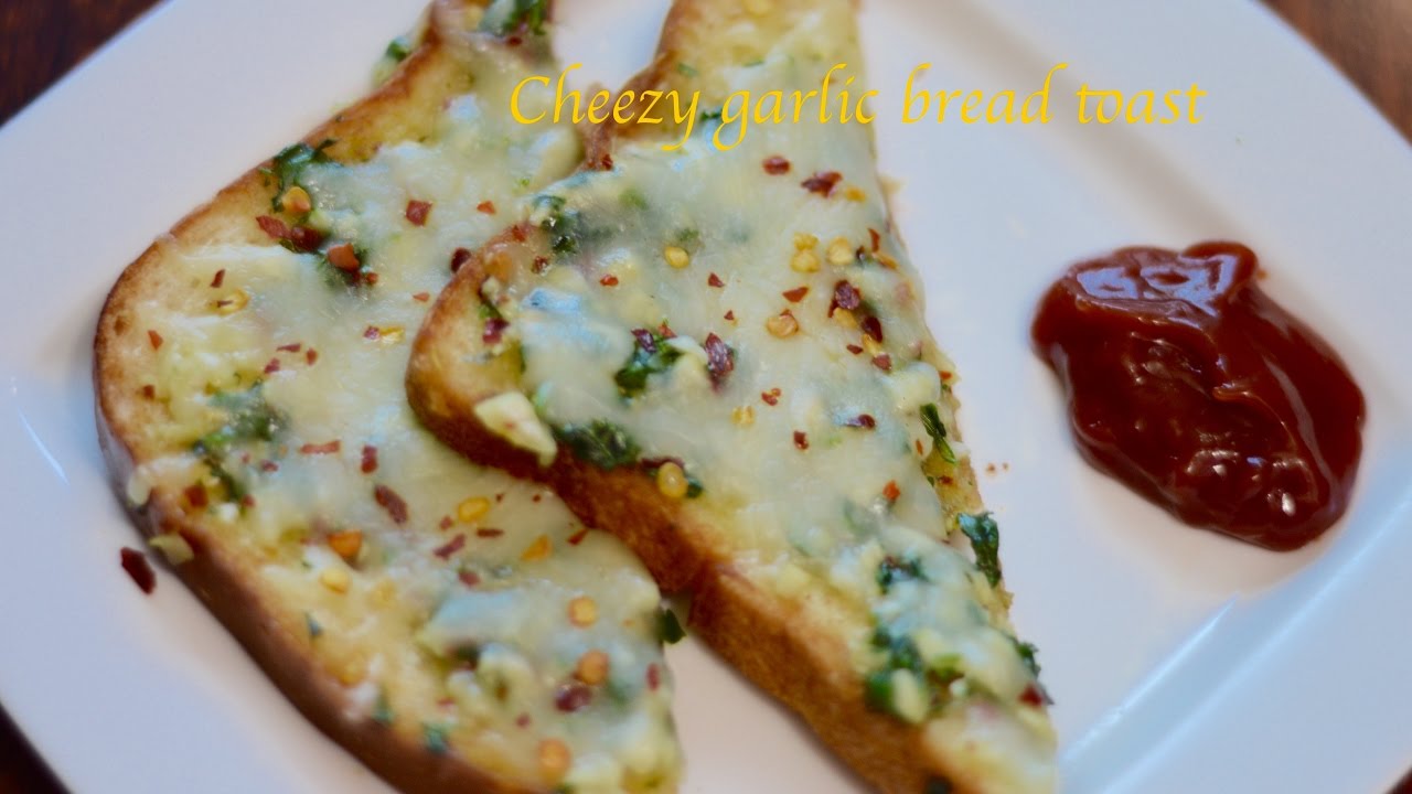 Cheezy Garlic Bread Toast|Without Oven Quick Recipe|Easy Tea Time Snack ...