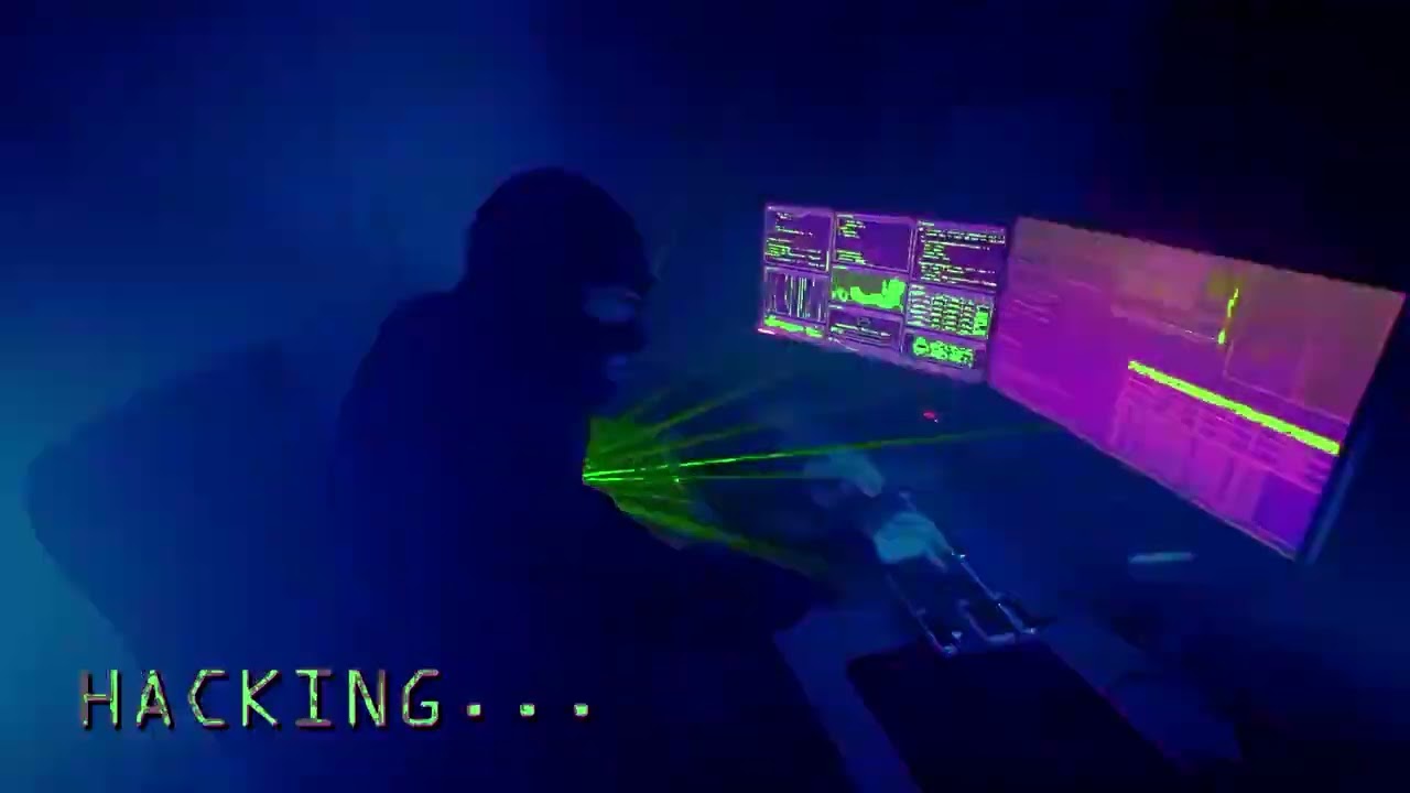 Lukeafk as a hacker footage 2 (1 minute extended + extra effects) - YouTube