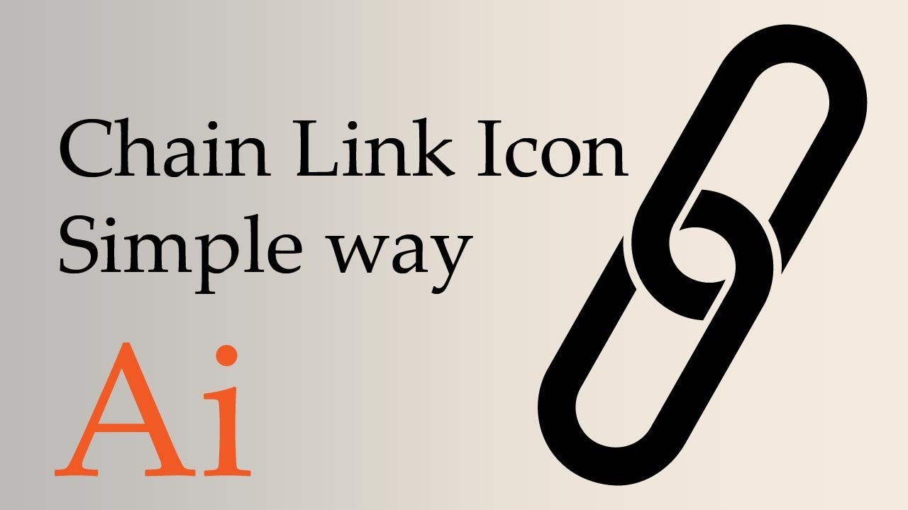 How to Create a Chain Link Icon in Adobe Illustrator Simple way ...