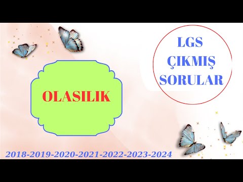 LGS MATEMATİK OLASILIK ÇIKMIŞ SORULAR