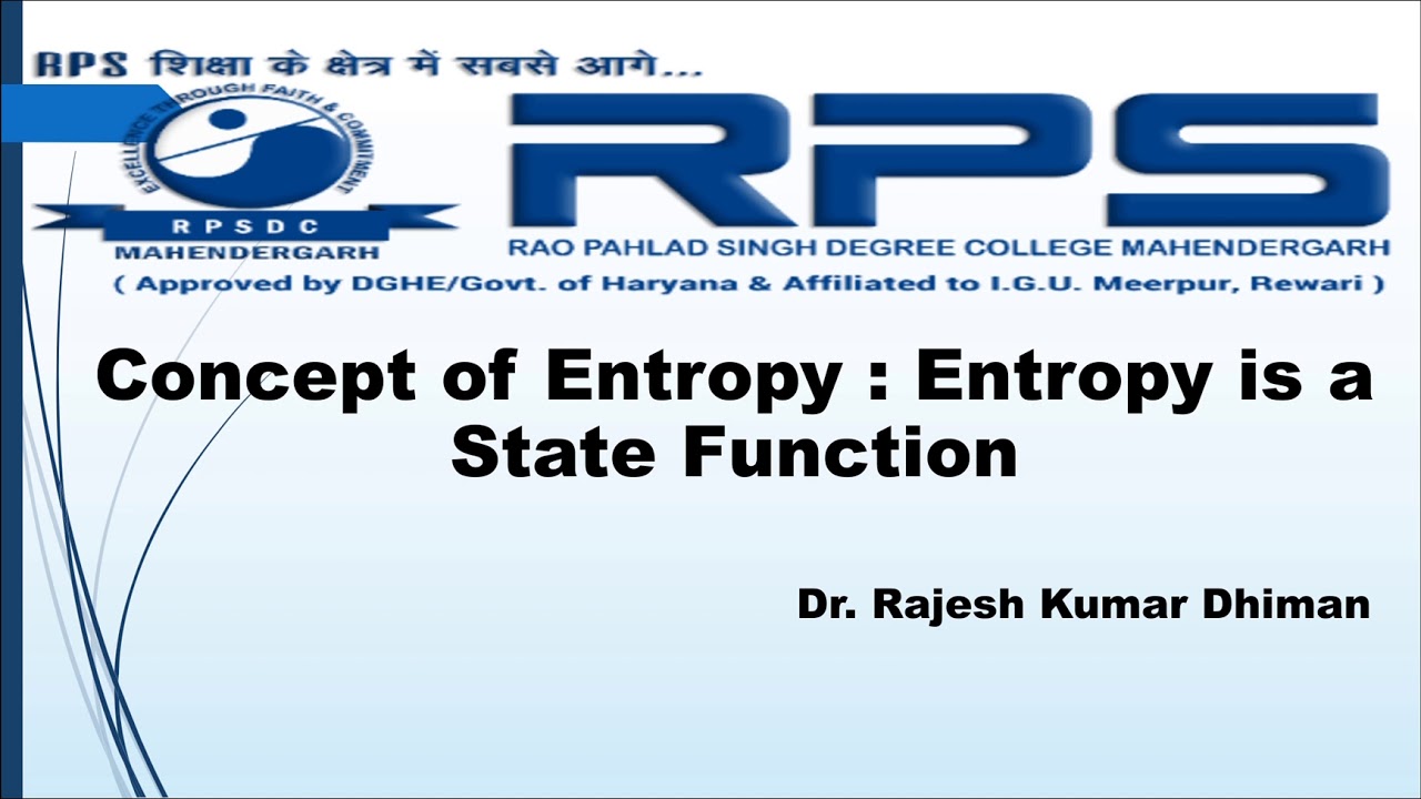 Concept of Entropy & Entropy is a State Function - YouTube