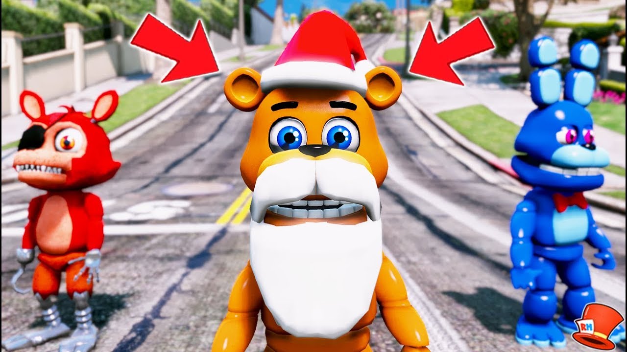 NEW ADVENTURE SANTA FREDDY ANIMATRONIC! (GTA 5 Mods FNAF RedHatter ...
