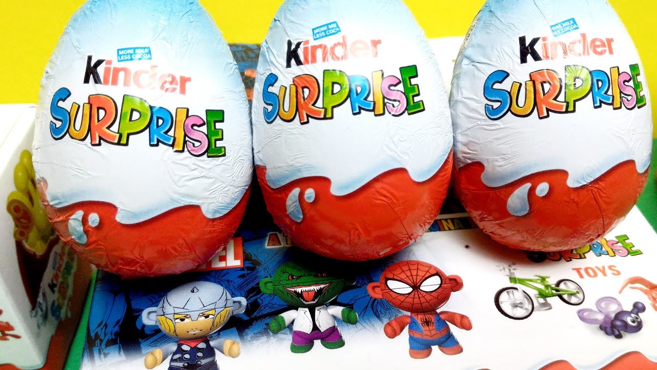 MARVEL Kinder Surprise Eggs video unpacking - 15 exciting toys - YouTube