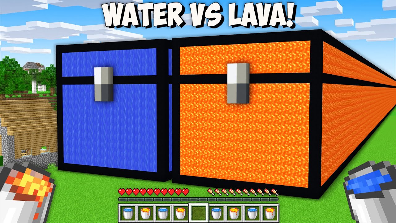 What is HIDDEN inside THE LONGEST LAVA vs WATER CHEST in Minecraft? I ...