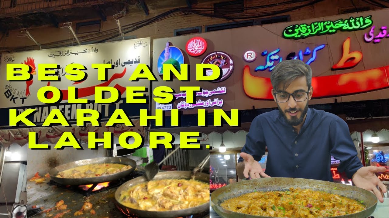 Best and oldest karahi in lahore|street food|pakistni desi food|khansho - YouTube
