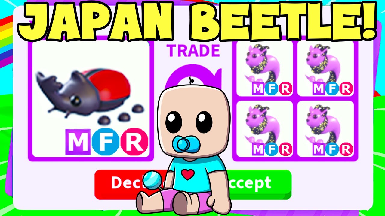 I Traded Mega Japan Rhino Beetle! (Adopt me) - YouTube