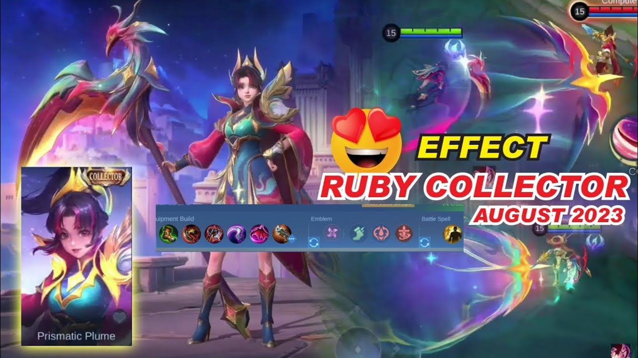 សាកស្គិនថ្មី Ruby ឡើងឈាមកប់ | Ruby Prismatic Plume Skin | Mobile legend ...
