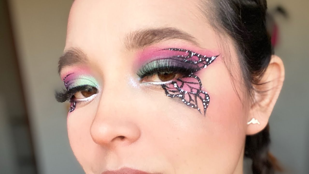 Maquillaje de mariposa 🦋 ☺️🥰 maquillaje artístico paso a paso - YouTube