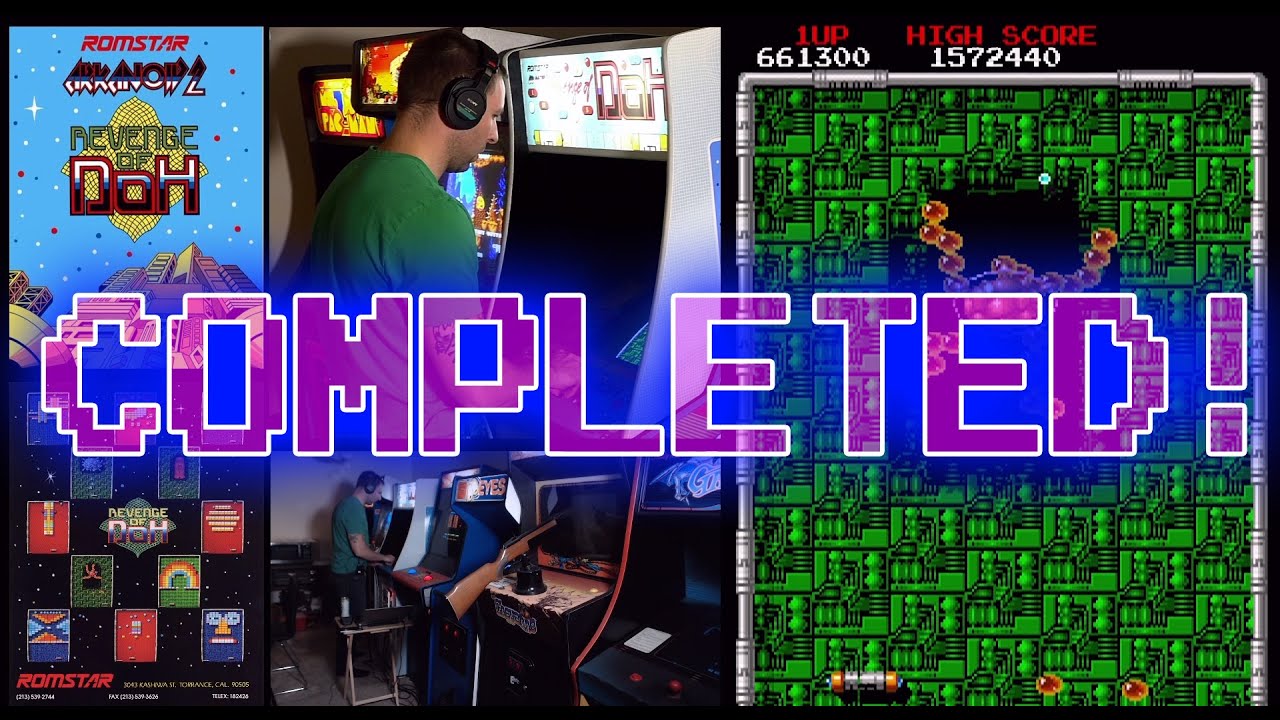 Arcade LIVE Stream - Arkanoid 2: Revenge of DOH! COMPLETED! Final boss ...