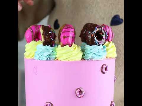 Sprinkle Donut Cake with custom sprinkles! - YouTube