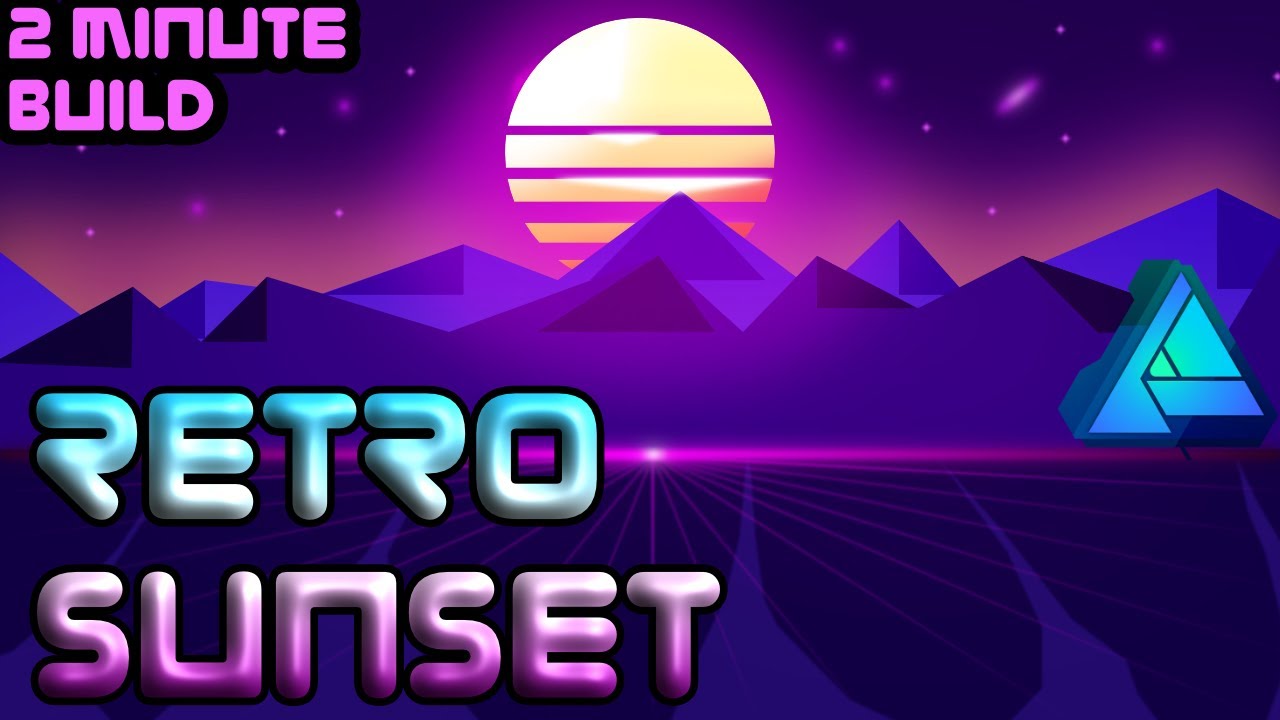Retro Sunset - Affinity designer #Retro #graphicdesign #Design - YouTube