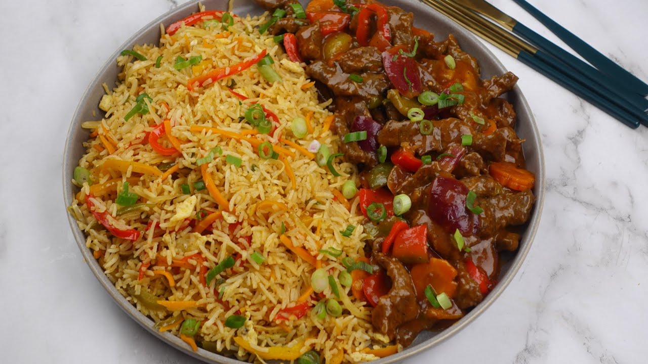 Beef Chilli Fry/Beef Manchurian With Egg Fried Rice By Recipes of the ...