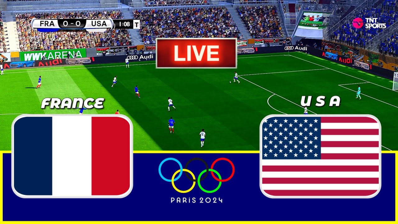 LIVE🔴| France vs UNITED STATES | Paris Olympics Football Match 2024 ...