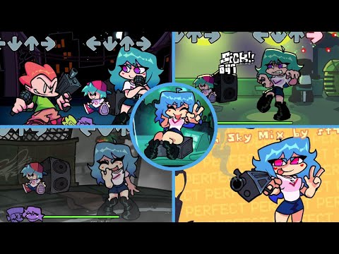 Friday Night Funkin Sky Reborn: Playable Sky Update All 6 Mixes + All Ranks and Death Screen