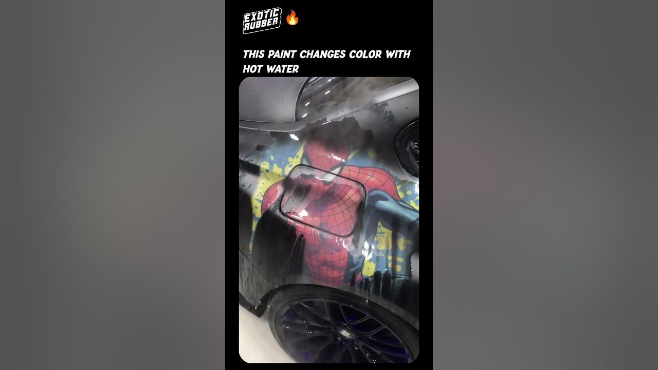 This paint changes color with hot water - YouTube