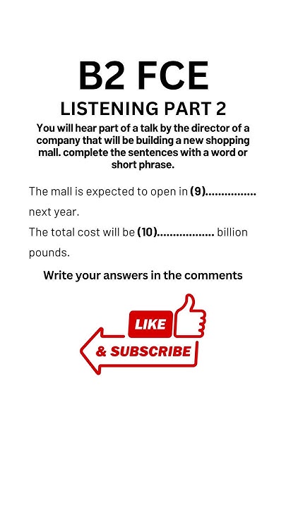 B2 First Certificate English (FCE) Listening Practice 2024 - Part 2 # ...