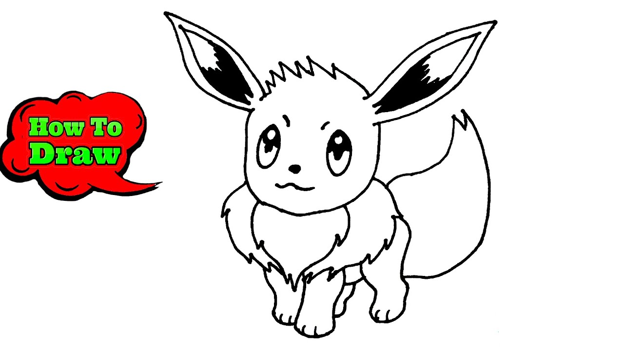 How To Draw Eevee Easy Step By Step - YouTube