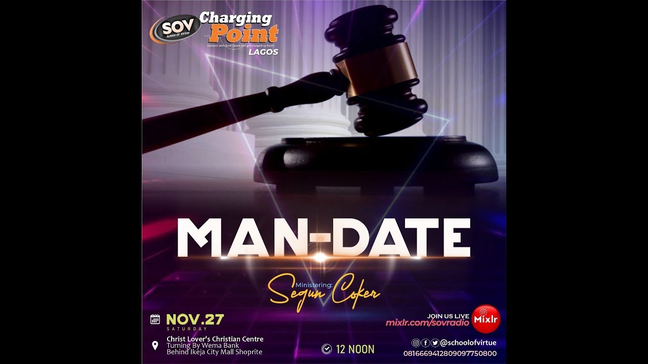 THE MANDATE - PASTOR SEGUN COKER - YouTube